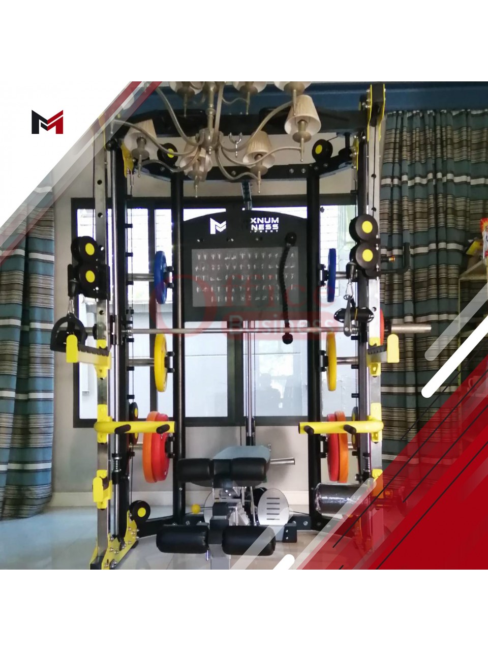 Maxnum T100 Multi Function Smith เครื่องออกกำลังกายกลางแจ้ง เครื่องออกกำลังกาายสแตนเลส เครื่อง ...