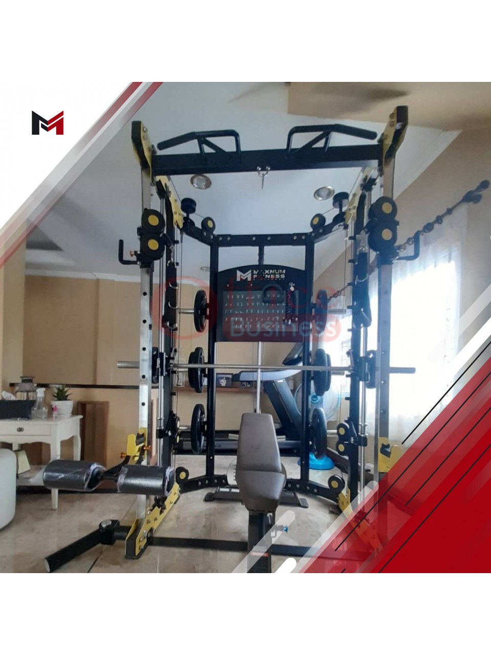 Maxnum T100 Multi Function Smith เครื่องออกกำลังกายกลางแจ้ง เครื่องออกกำลังกาายสแตนเลส เครื่อง ...
